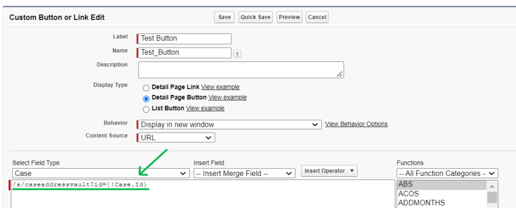 Custom Detail Page Button For Visualforce Pages Not Opening In New Windows