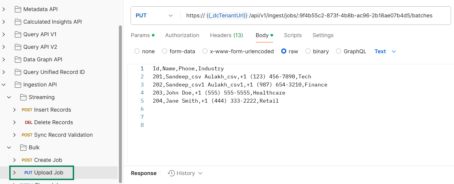 How To Load Data From Postman Into Data Cloud Using Ingestion Api